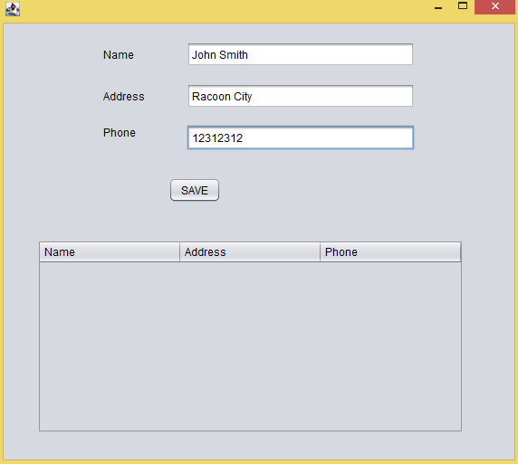 Simple User Contact Management App In Java Free Source Code